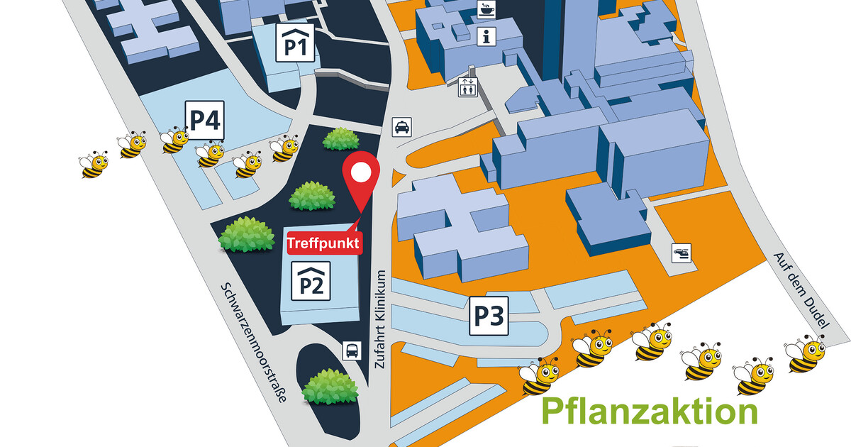 Pflanzaktion auf dem Klinikum-Gelände | Kreiskliniken Herford-Bünde